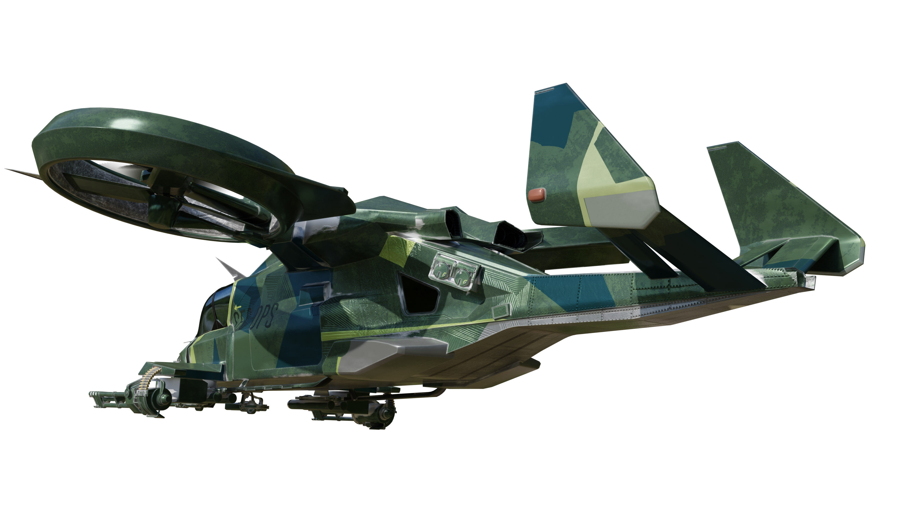 modèle 3D de Avatar Aerospatiale SA-9 Kestrel Gunship Hélicoptère ...