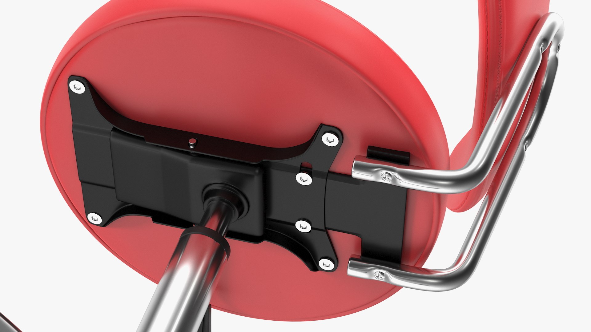 3D Office Chair With Wheels Red - TurboSquid 2068890