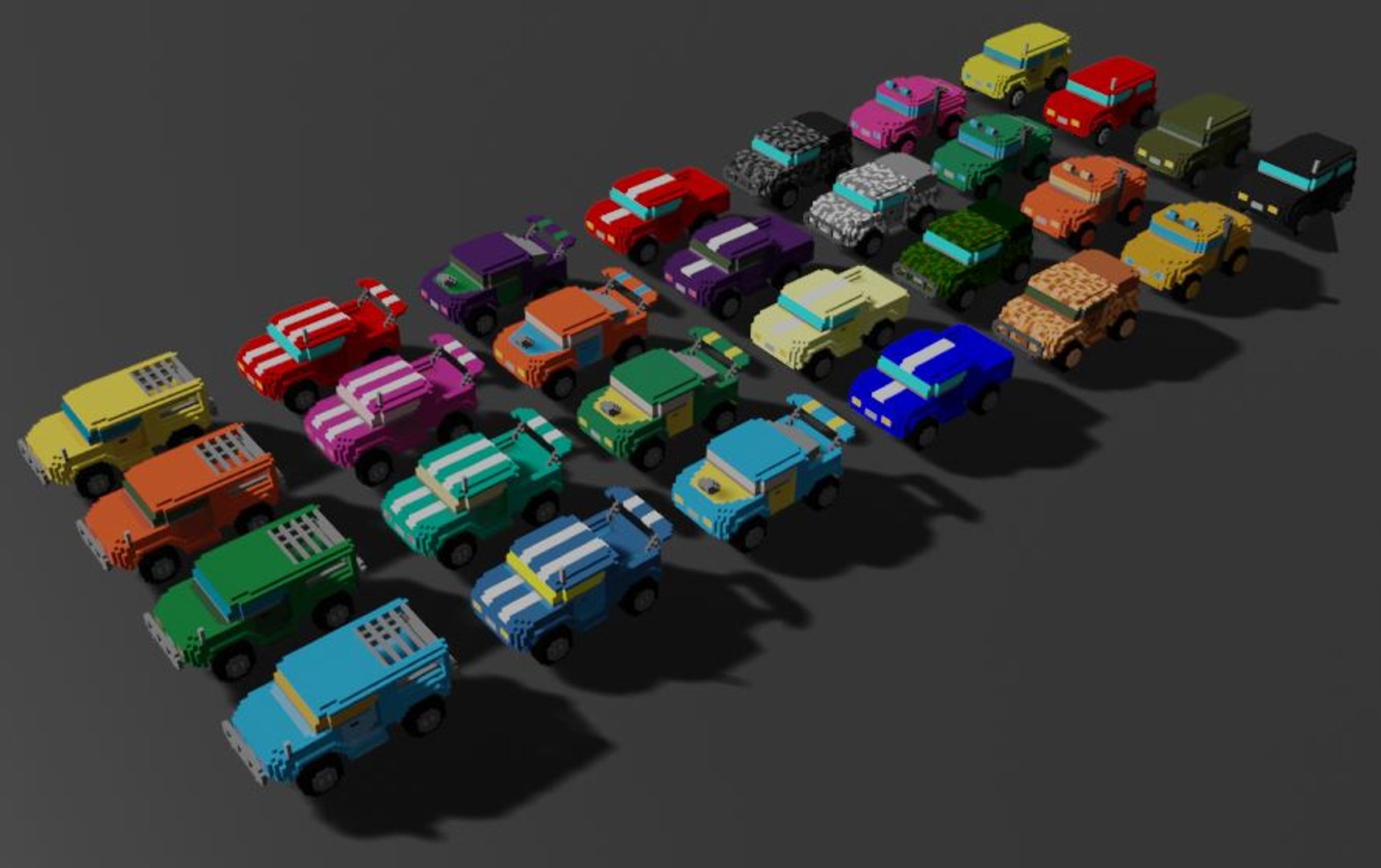 3D Cars Voxel Model - TurboSquid 1643157
