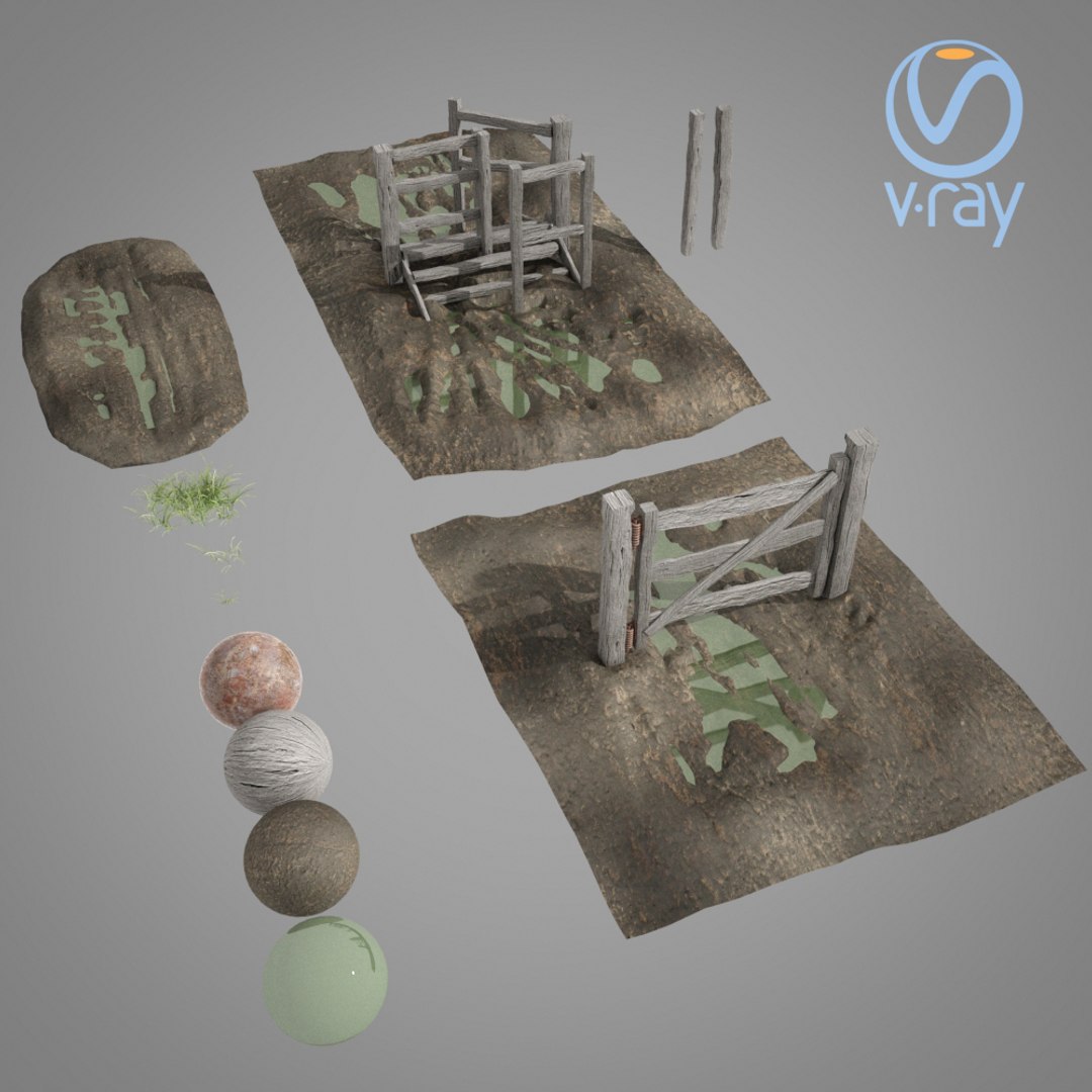 Paddock Gates Pack 3D Model - TurboSquid 1249940