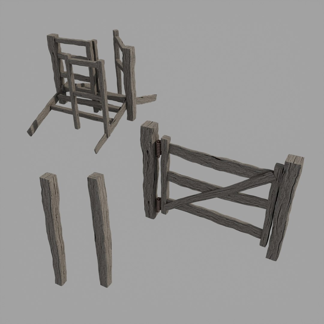 Paddock Gates Pack 3D Model - TurboSquid 1249940