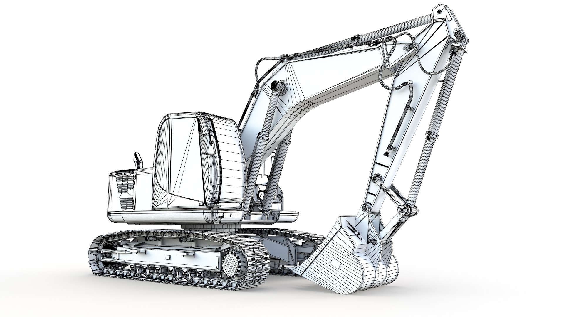 Tracked Excavator 3D Model - TurboSquid 2288243