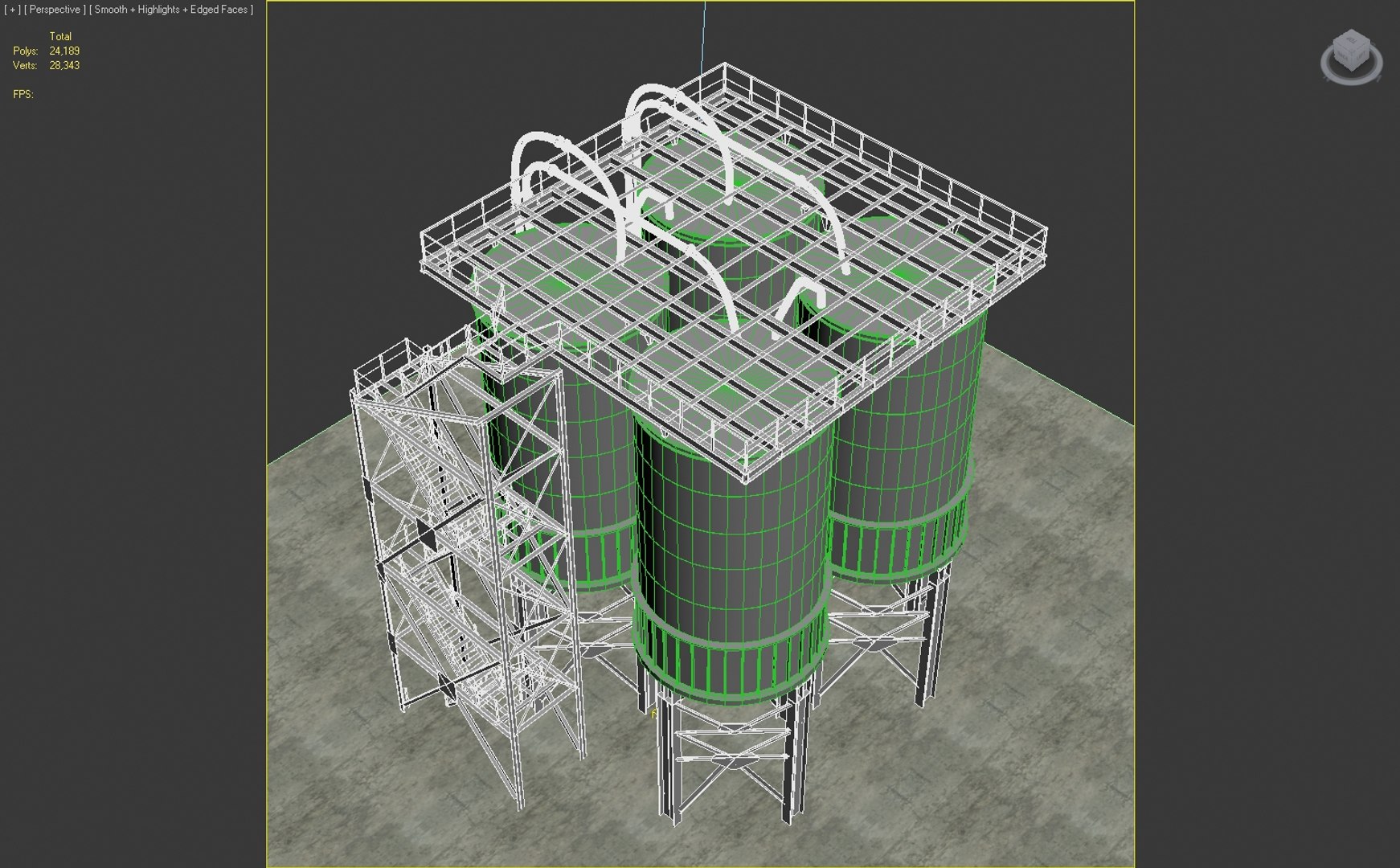 3d industrial tank