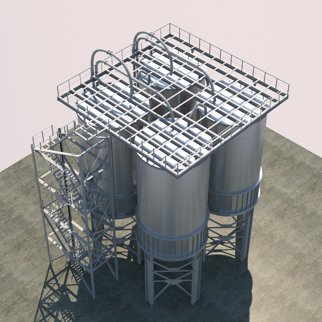 3d industrial tank