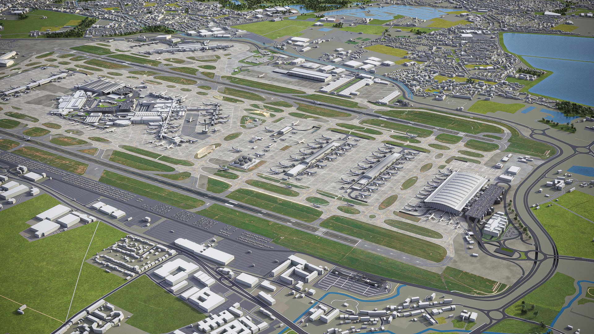 London Heathrow Lhr 3D Model - TurboSquid 1543630