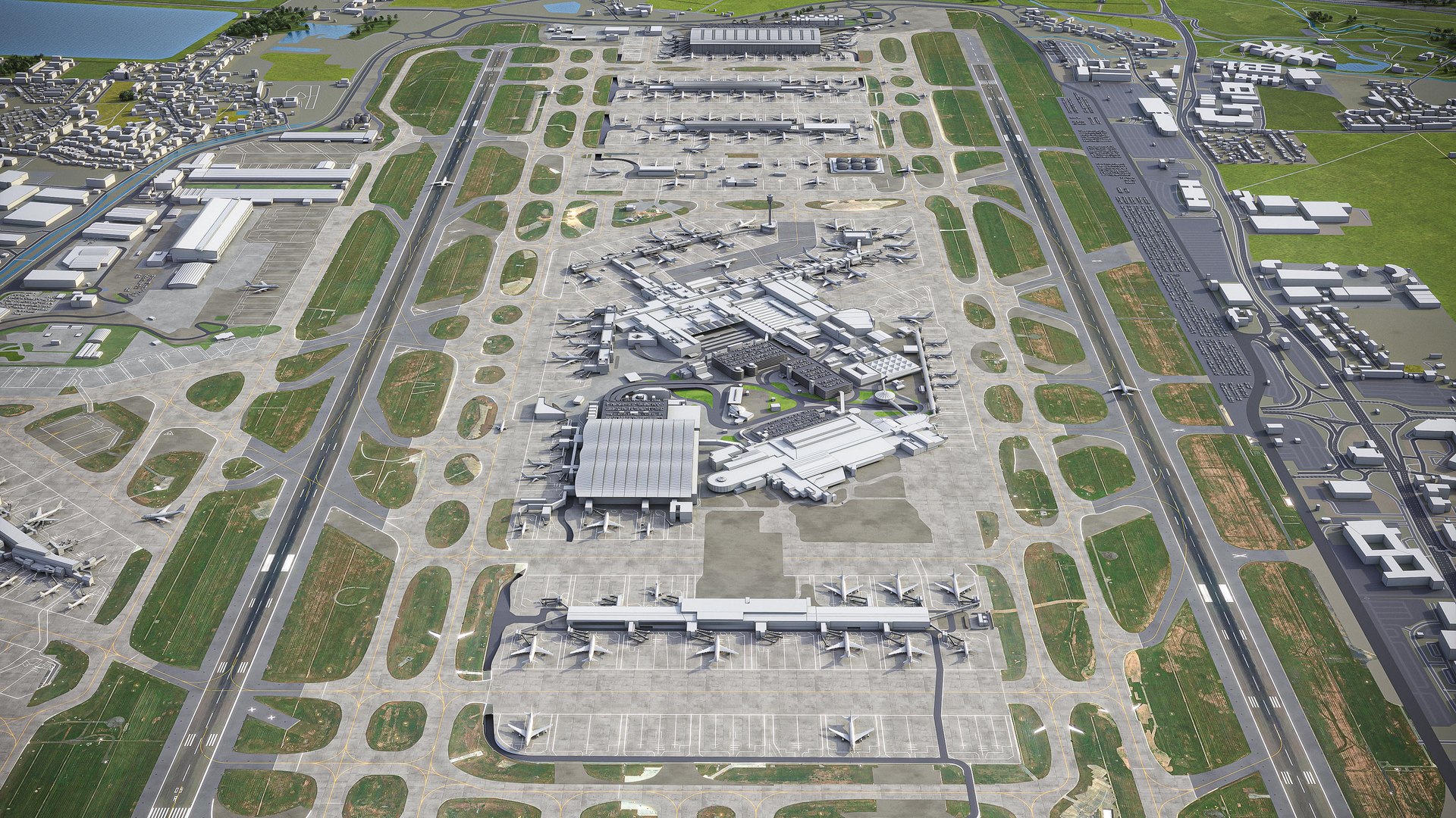 London heathrow lhr 3D model - TurboSquid 1543630