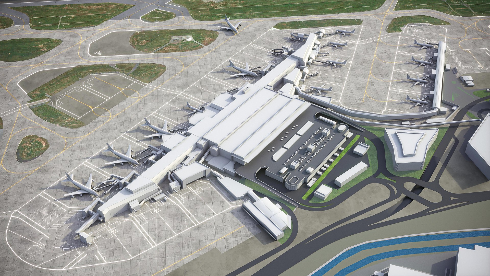 London heathrow lhr 3D model - TurboSquid 1543630