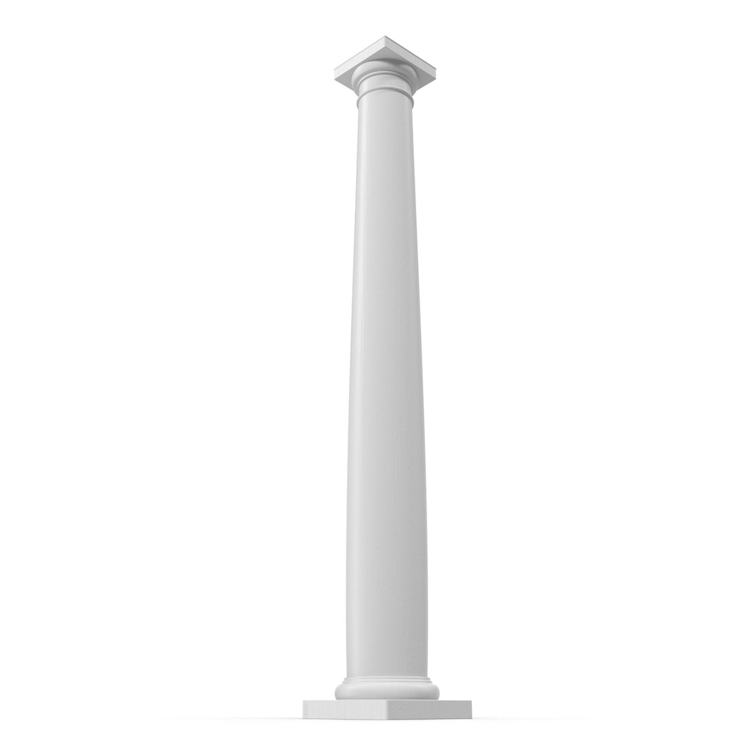 Smooth Modern Column Capital 3d Obj