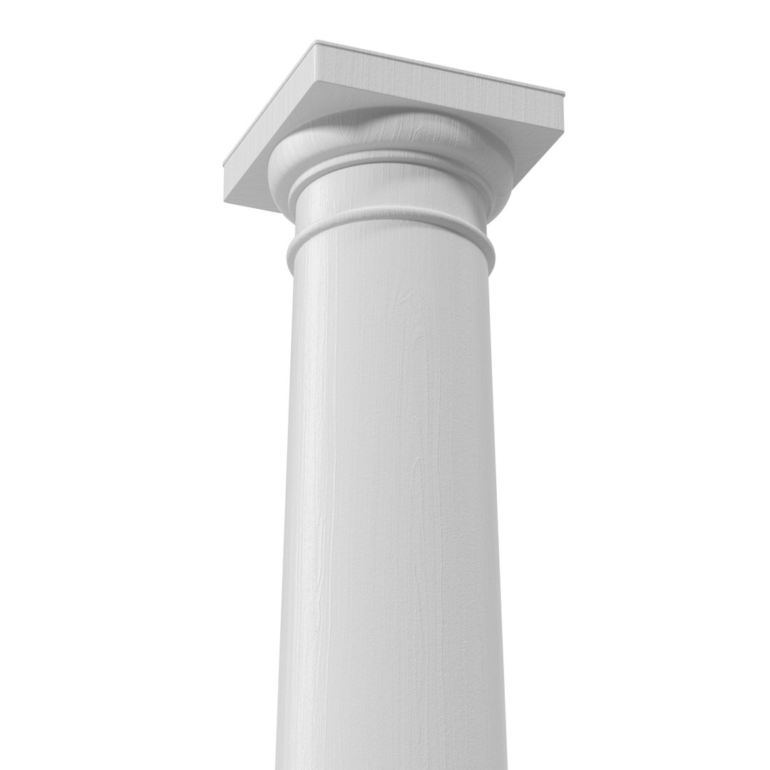 Smooth Modern Column Capital 3d Obj