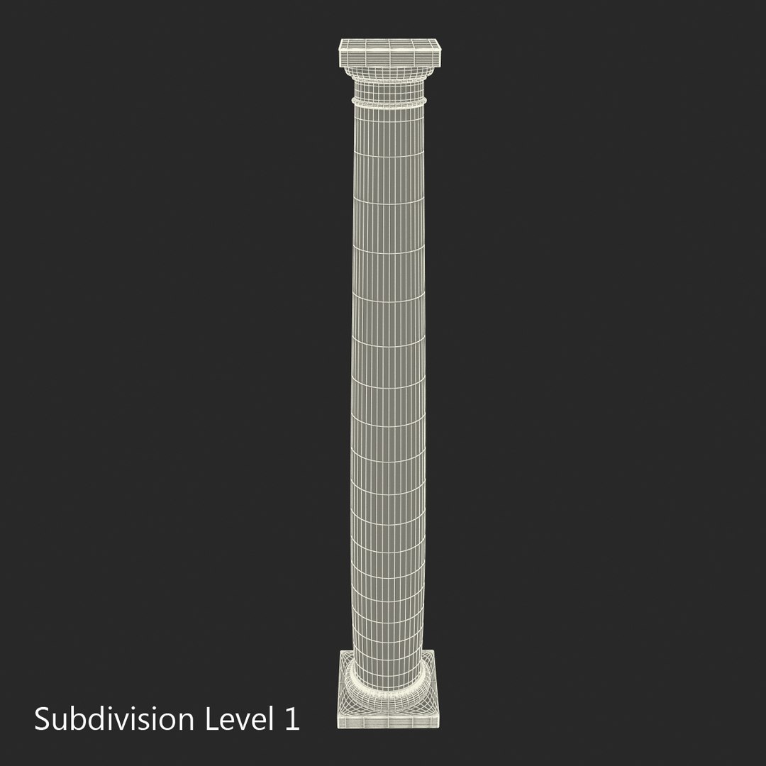 Smooth Modern Column Capital 3d Obj