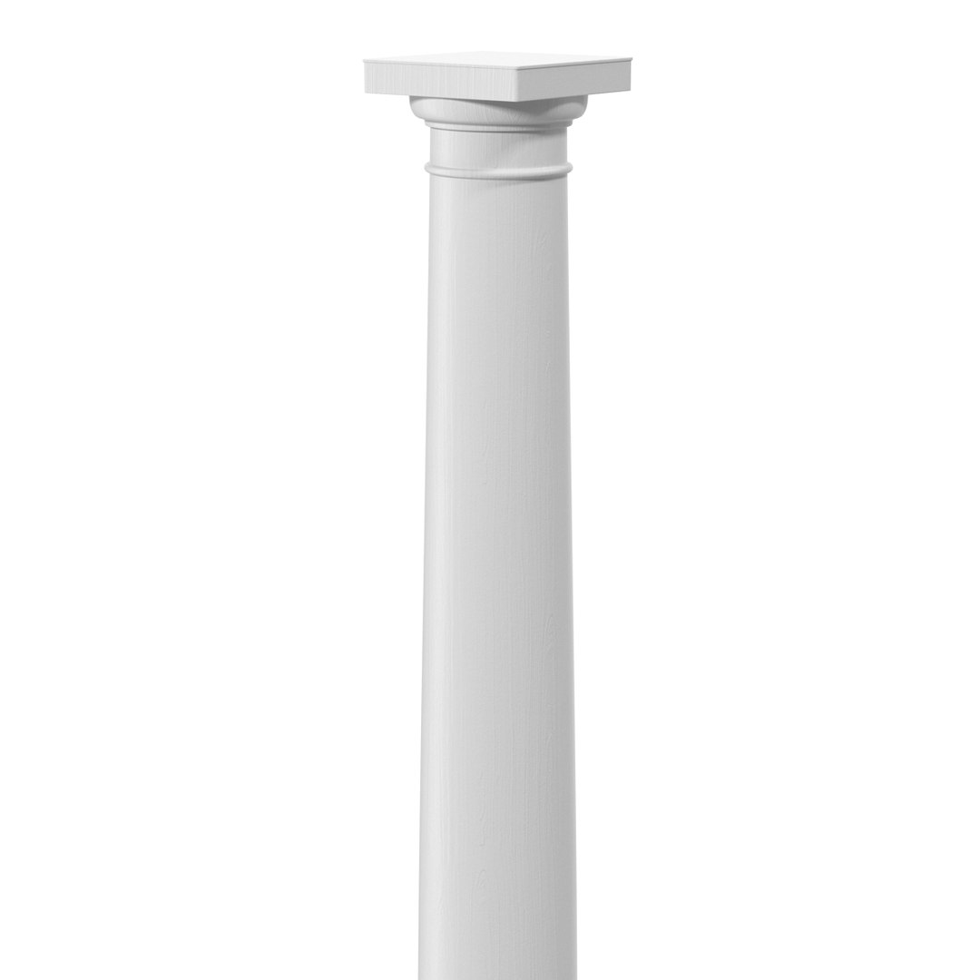 Smooth Modern Column Capital 3d Obj