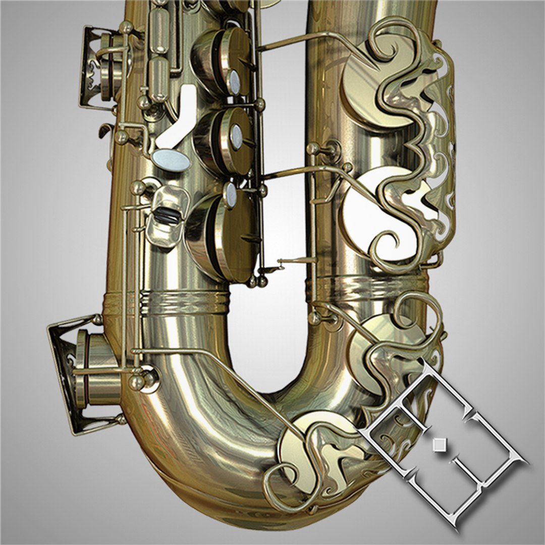 Realistic Saxophone Obj