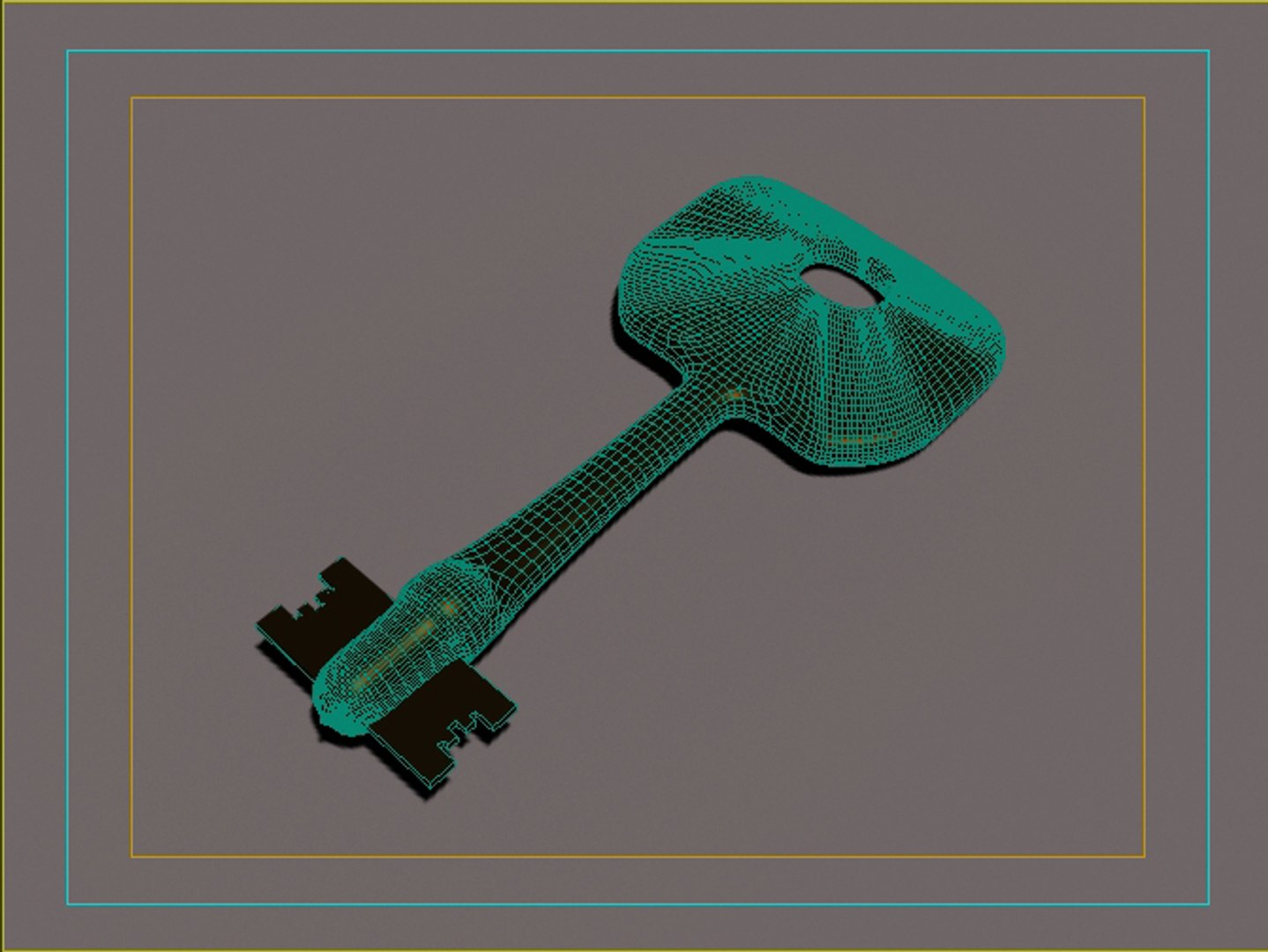 3d Old-ed Golden Key Model