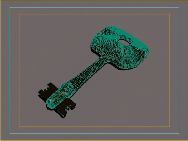 3d old-ed golden key model