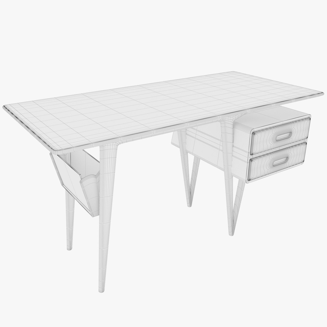 Rosewood Writing Desk 3D Model - TurboSquid 1799761