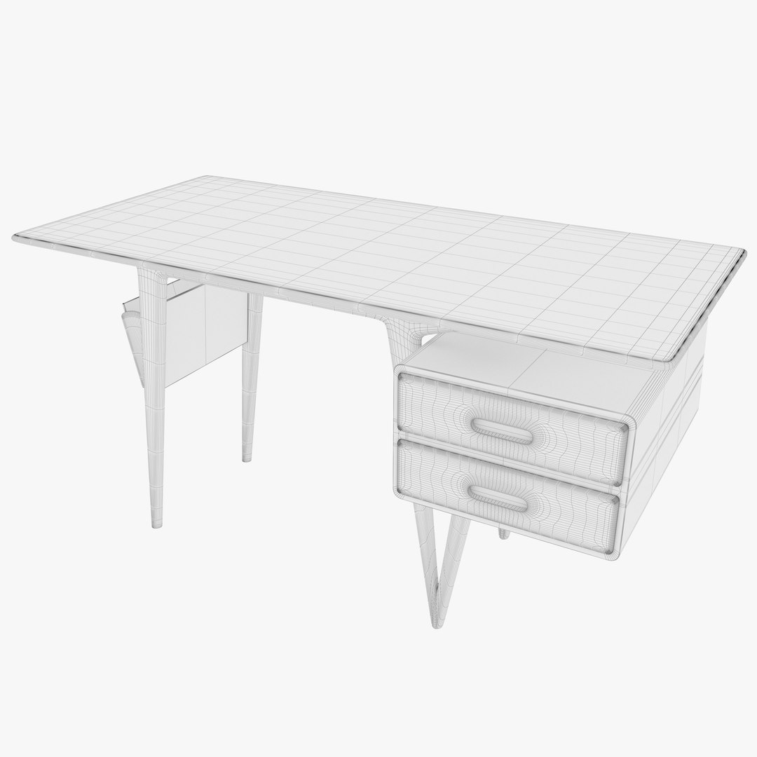 Rosewood Writing Desk 3D Model - TurboSquid 1799761