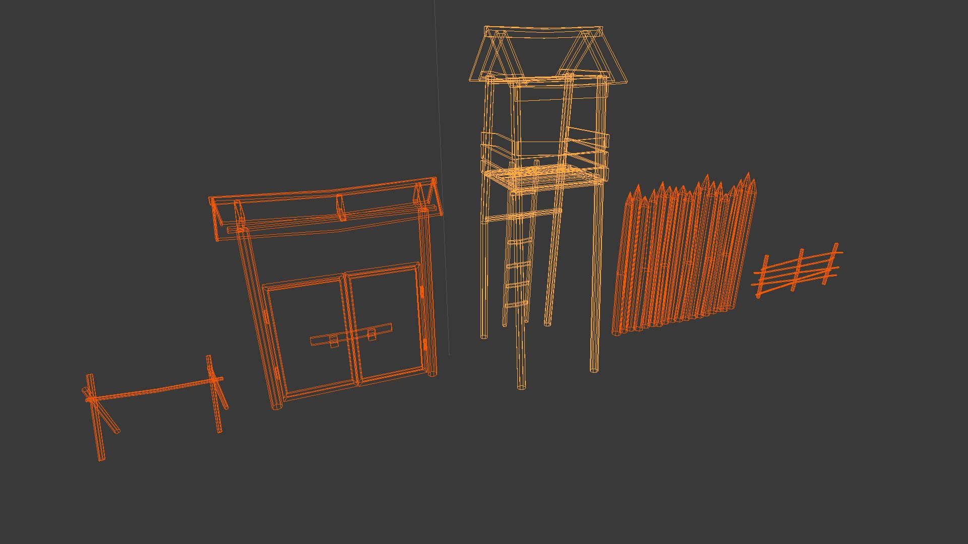 Tower Fence Medieval Architecture 3D Model - TurboSquid 1360576