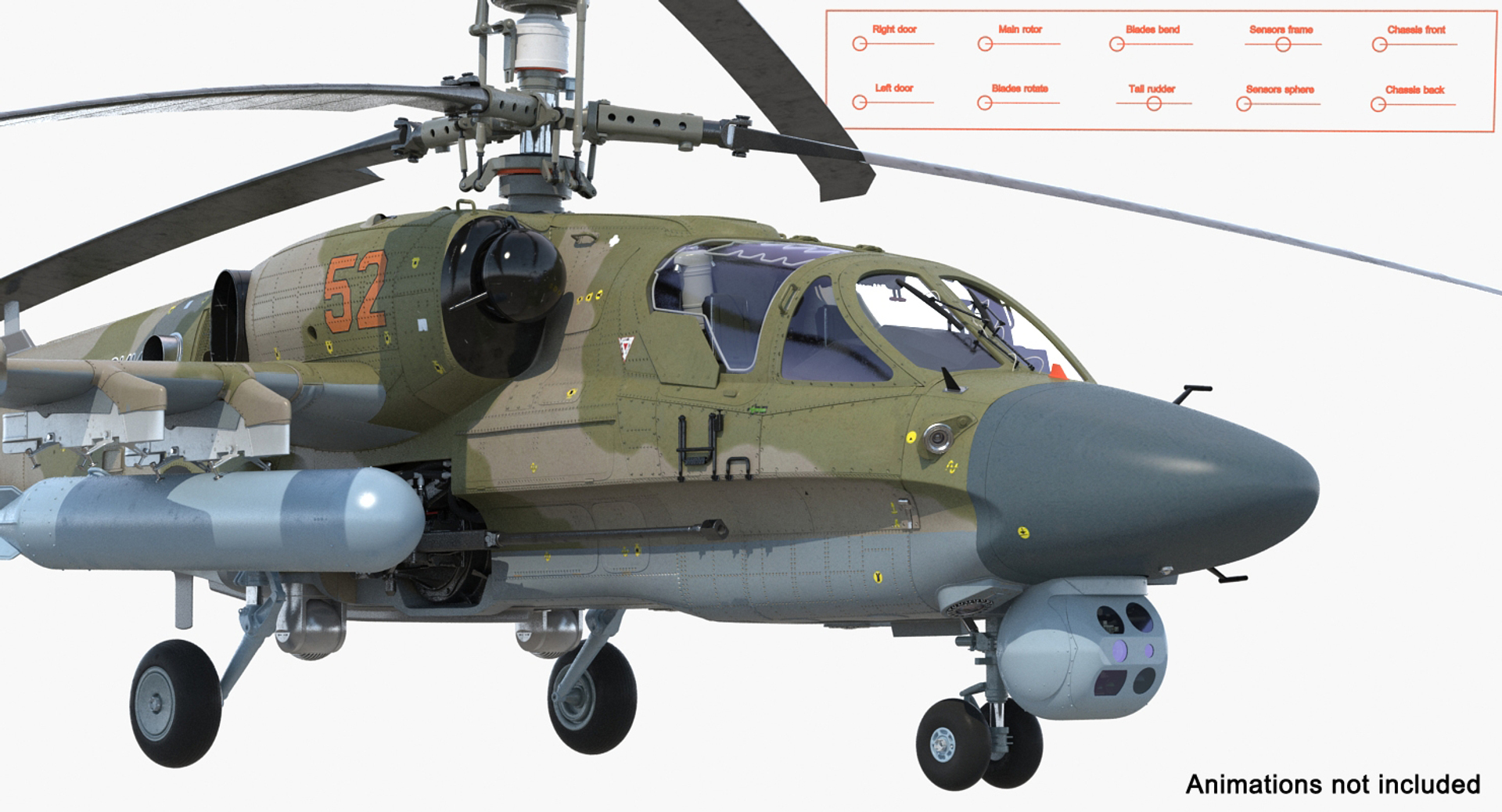 3D Kamov Ka52 Black Shark Model - TurboSquid 1191583