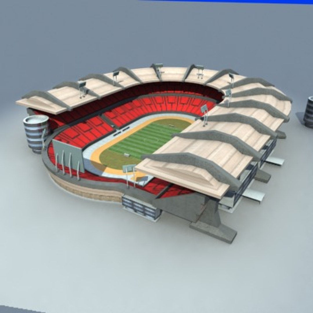 3d model multi football stadium rt