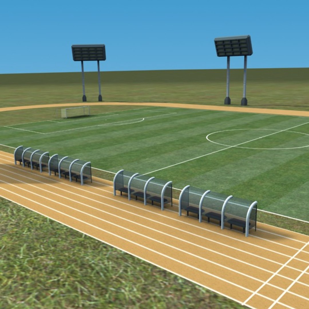 3d model multi football stadium rt