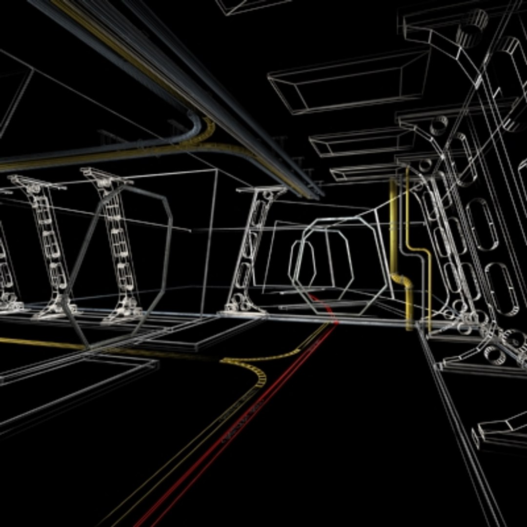 3d Space Cruiser Interior Scene