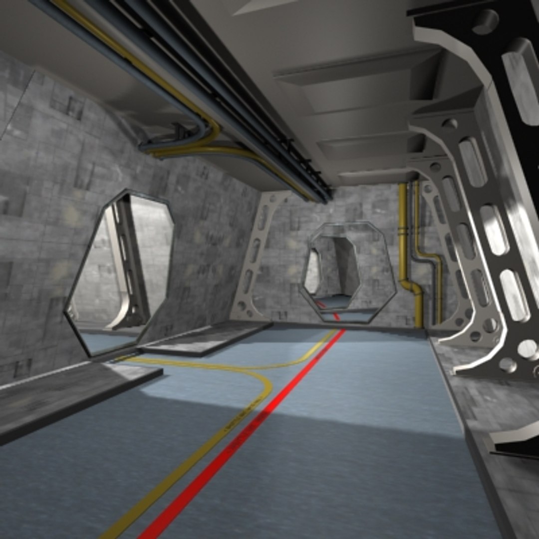3d Space Cruiser Interior Scene