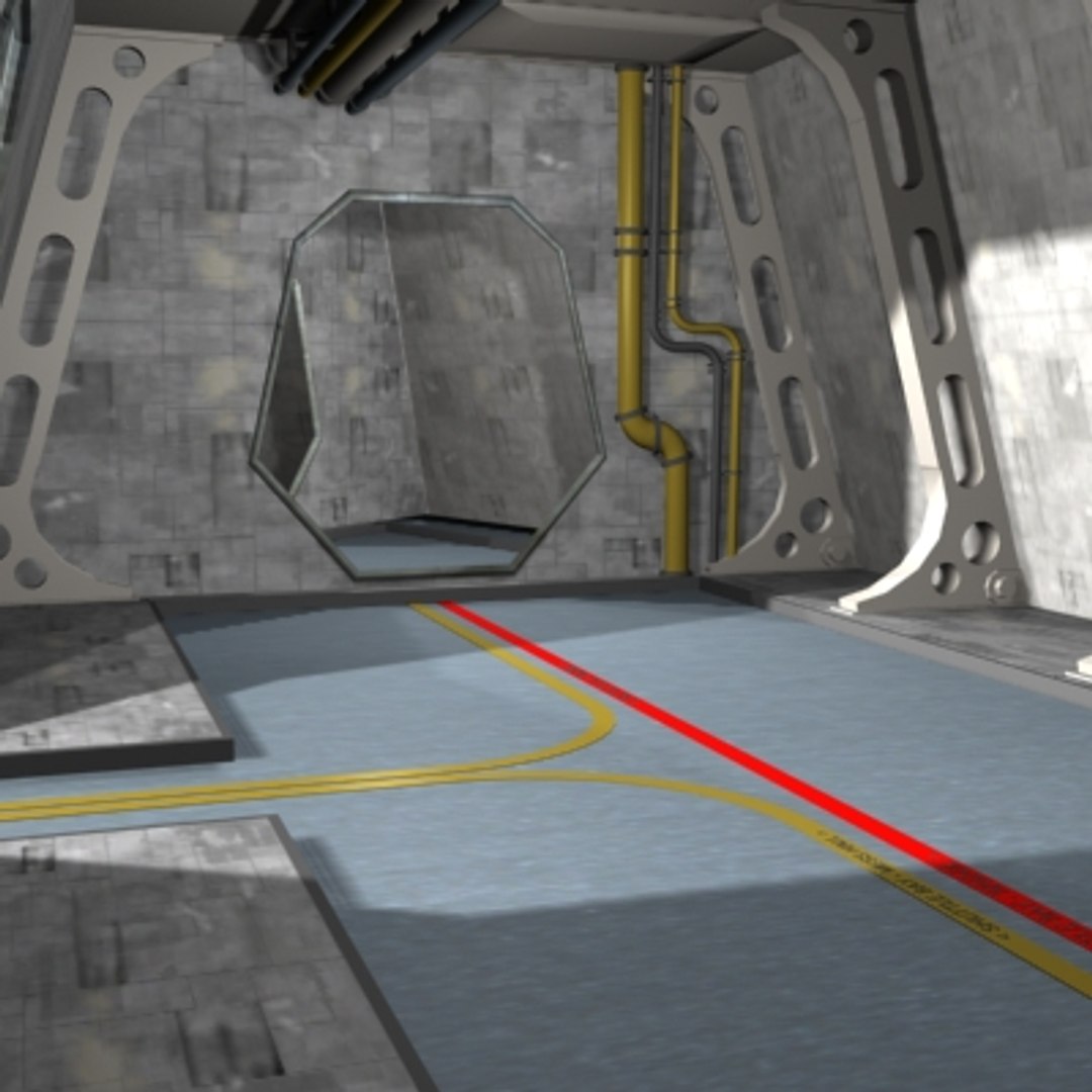 3d Space Cruiser Interior Scene