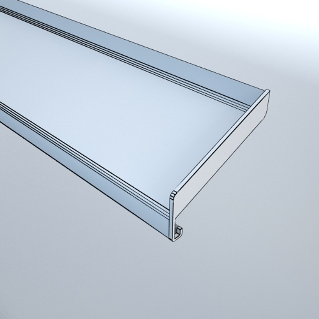 Window Sill Aluminium 3d Model