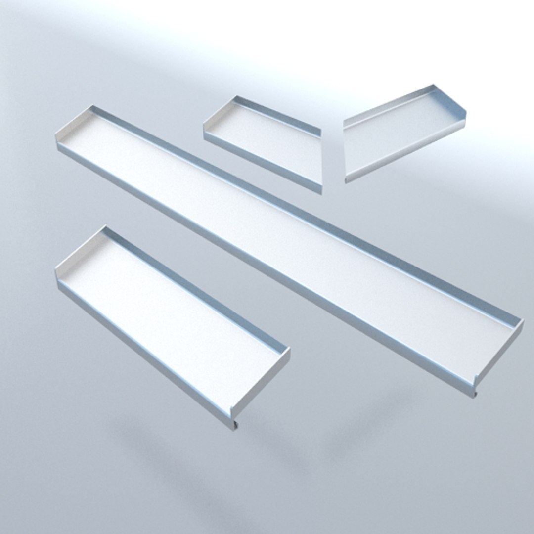Window Sill Aluminium 3d Model