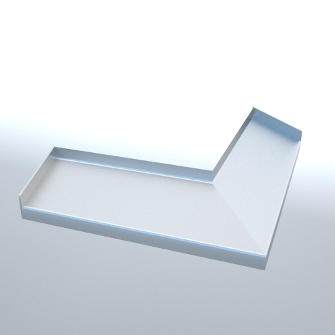 Window Sill Aluminium 3d Model
