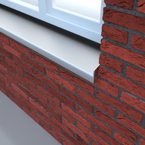 window sill aluminium 3d model