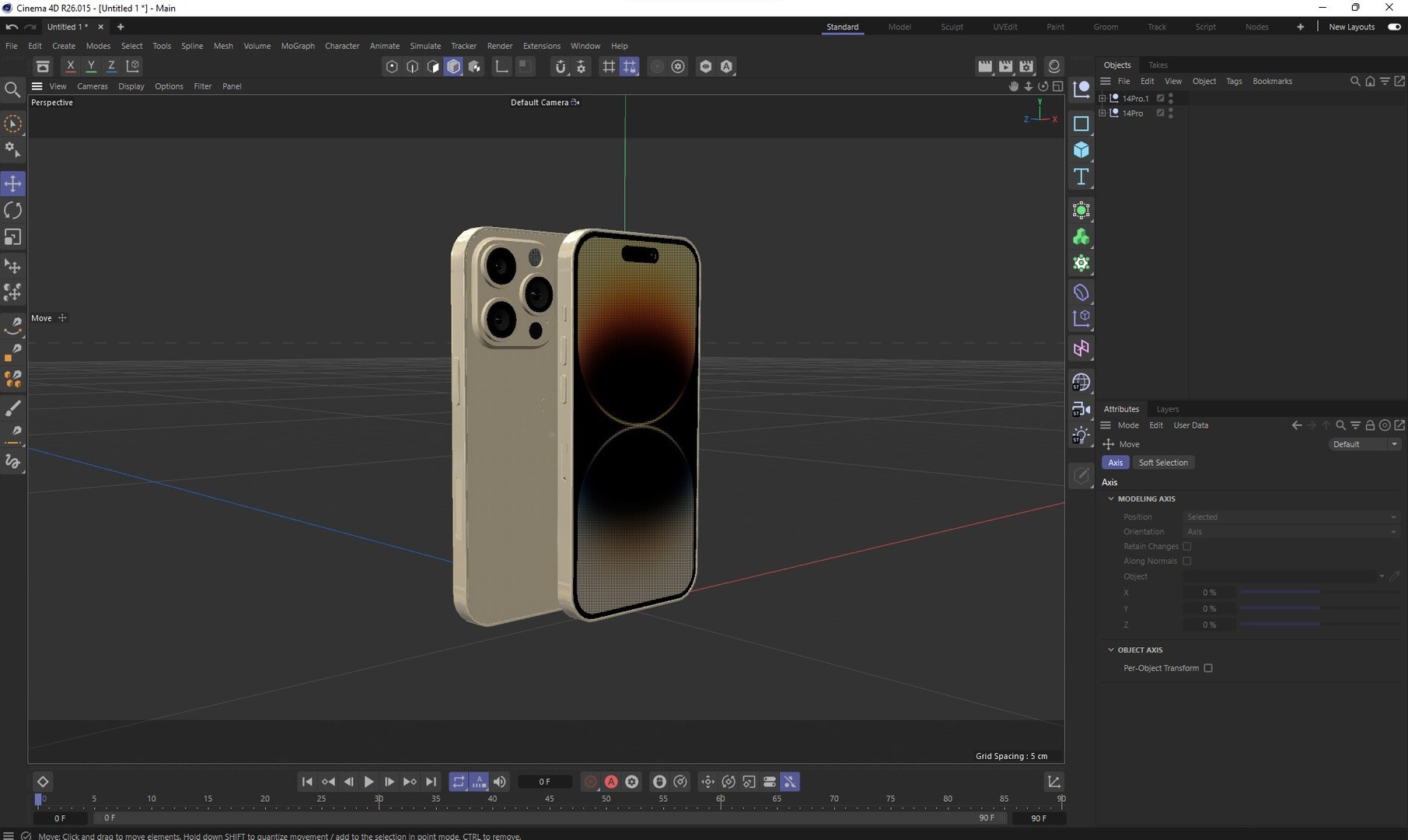 Apple IPhone 14 Pro Gold 3D Model - TurboSquid 1956411