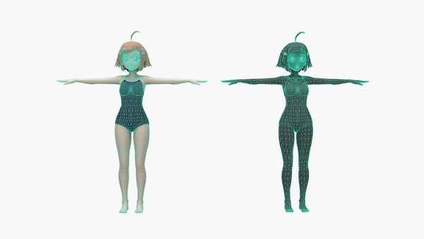 modelo 3d animado nadadora - TurboSquid 1852735