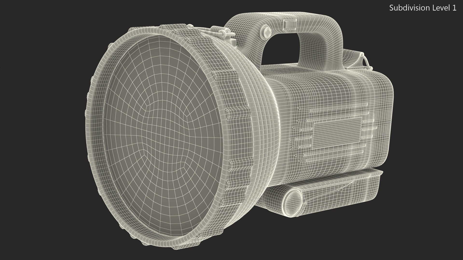 3D LED Portable Rechargeable Spotlight Flashlight Model - TurboSquid ...