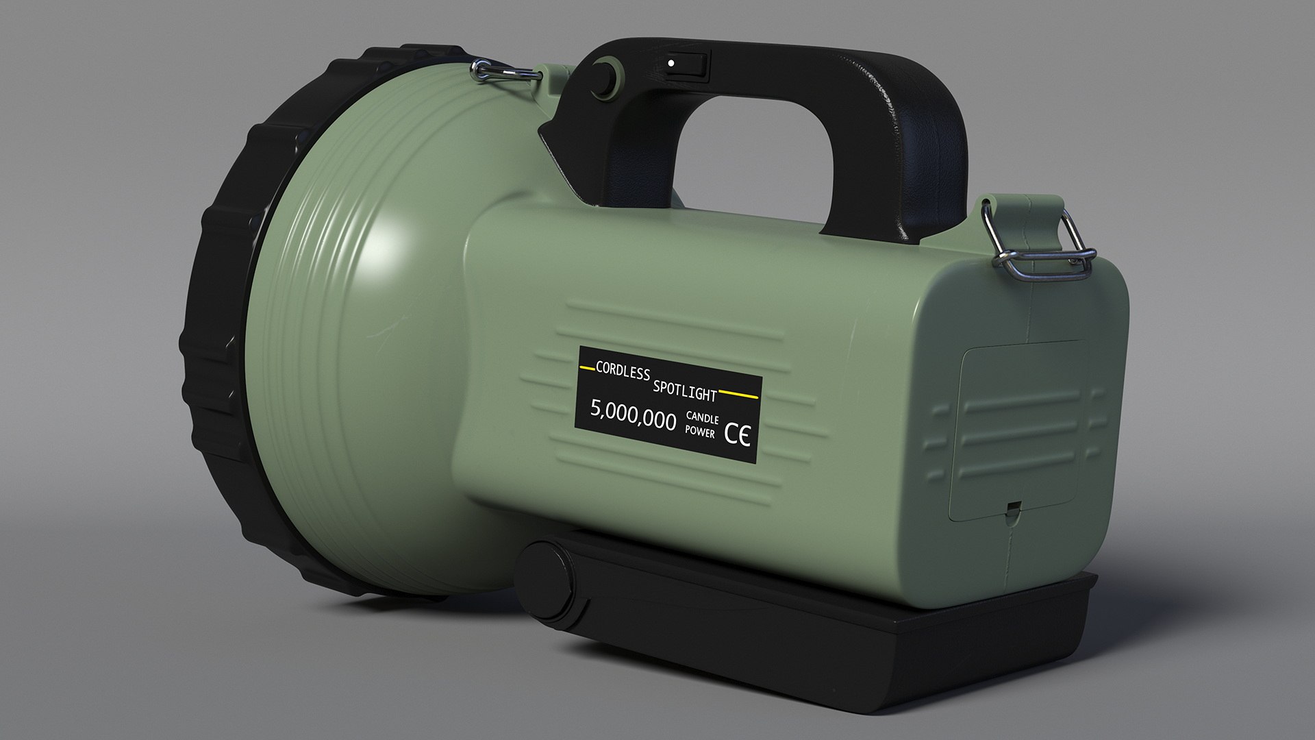 3D LED Portable Rechargeable Spotlight Flashlight Model - TurboSquid ...