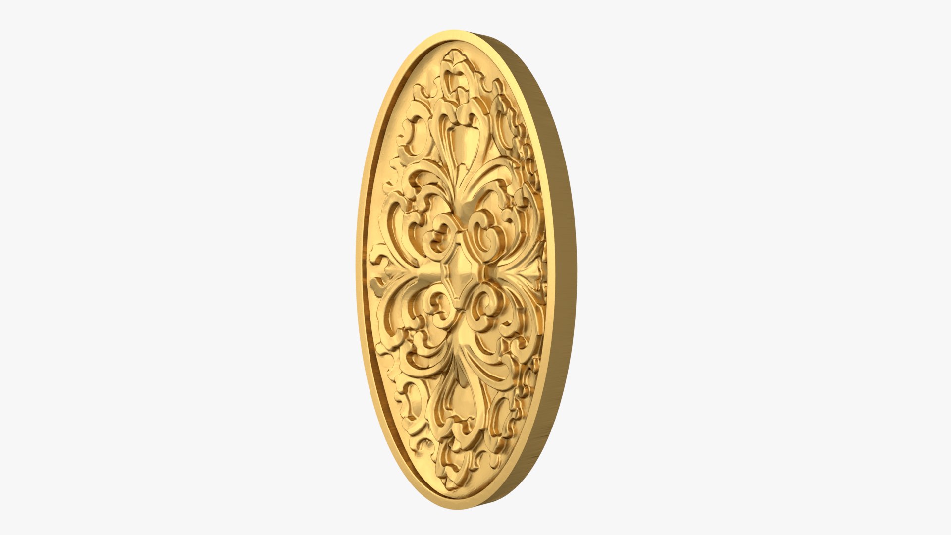 3D Classic Oval Decor Ornament 266 - TurboSquid 2027432