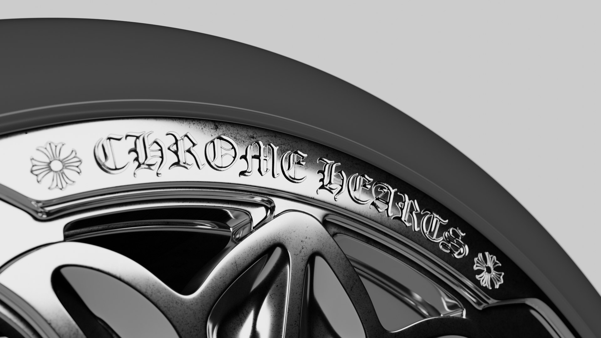 3D Chrome Hearts Rolls Royce Rim - TurboSquid 2233039