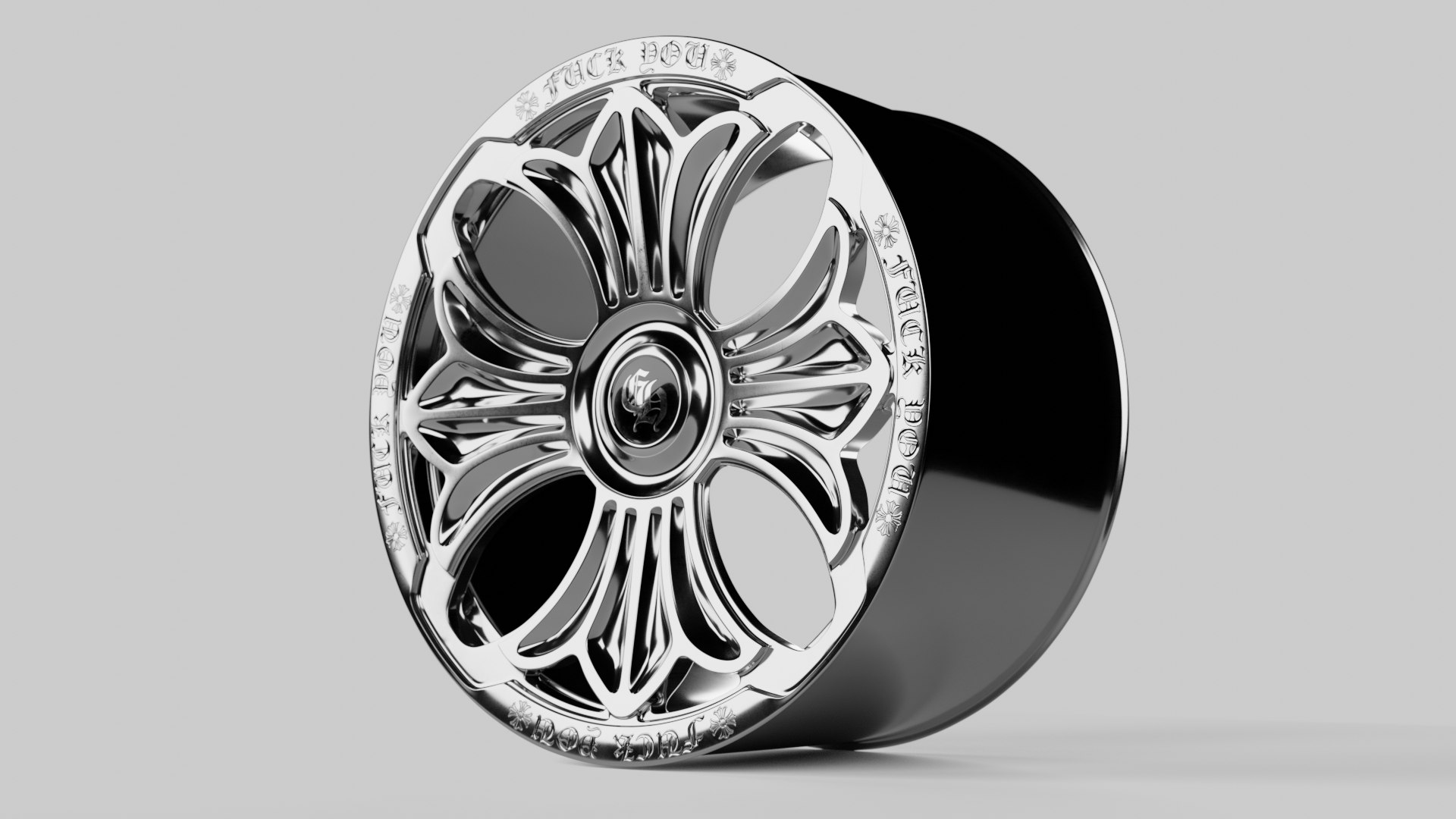 3D Chrome Hearts Rolls Royce Rim - TurboSquid 2233039