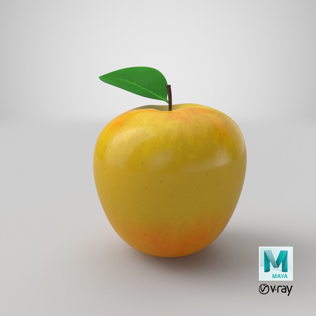 Yellow Apple 3D - TurboSquid 2037058