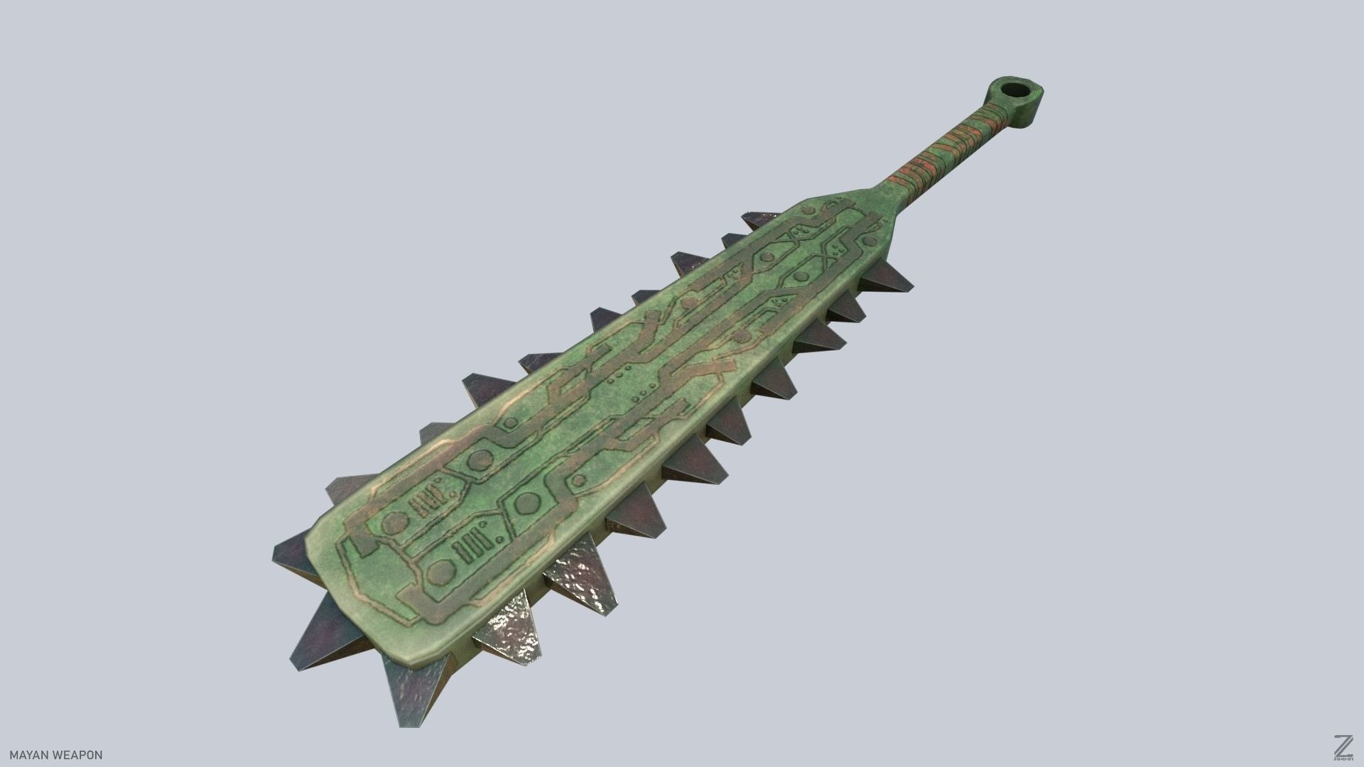 3D Mayan Weapon Model - TurboSquid 2390729