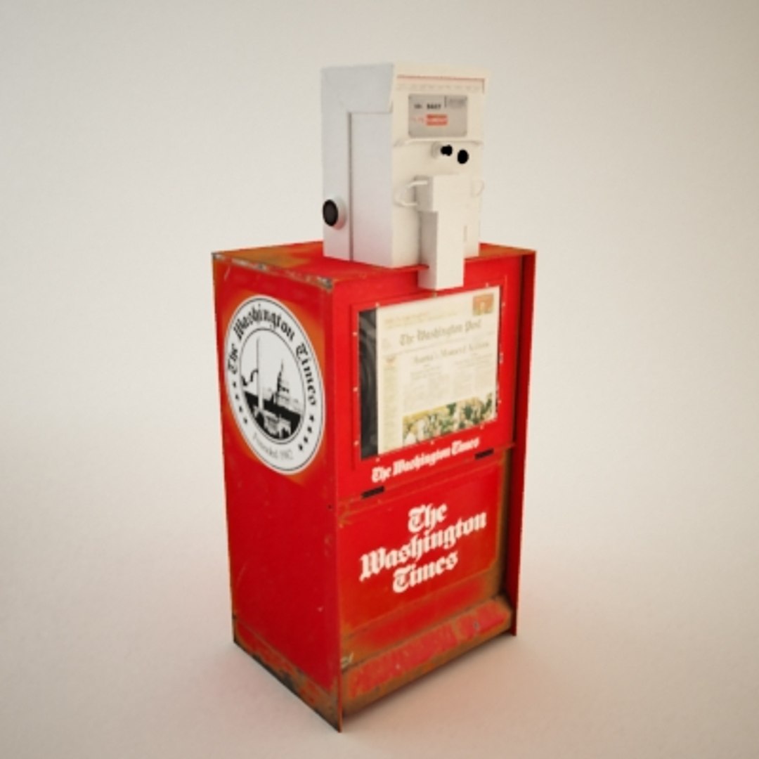 Washington Newspaper Machine 3d Max