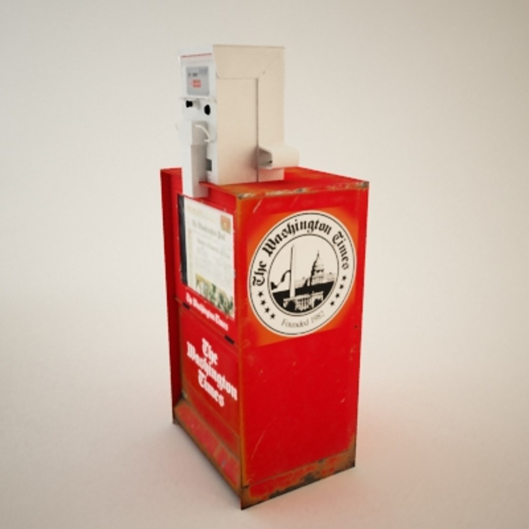 Washington Newspaper Machine 3d Max