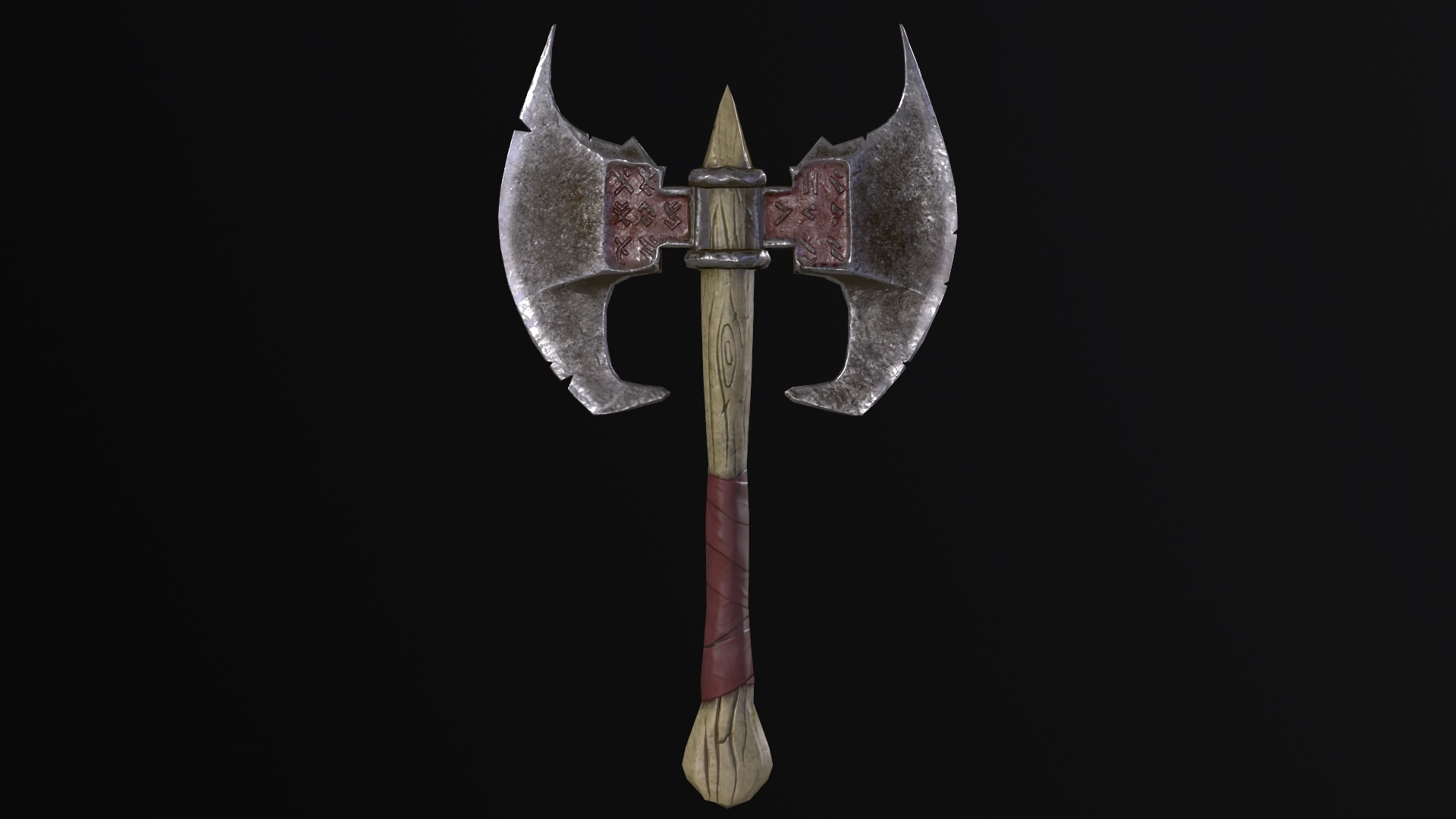 Double-bladed Axe 3D - TurboSquid 2351625