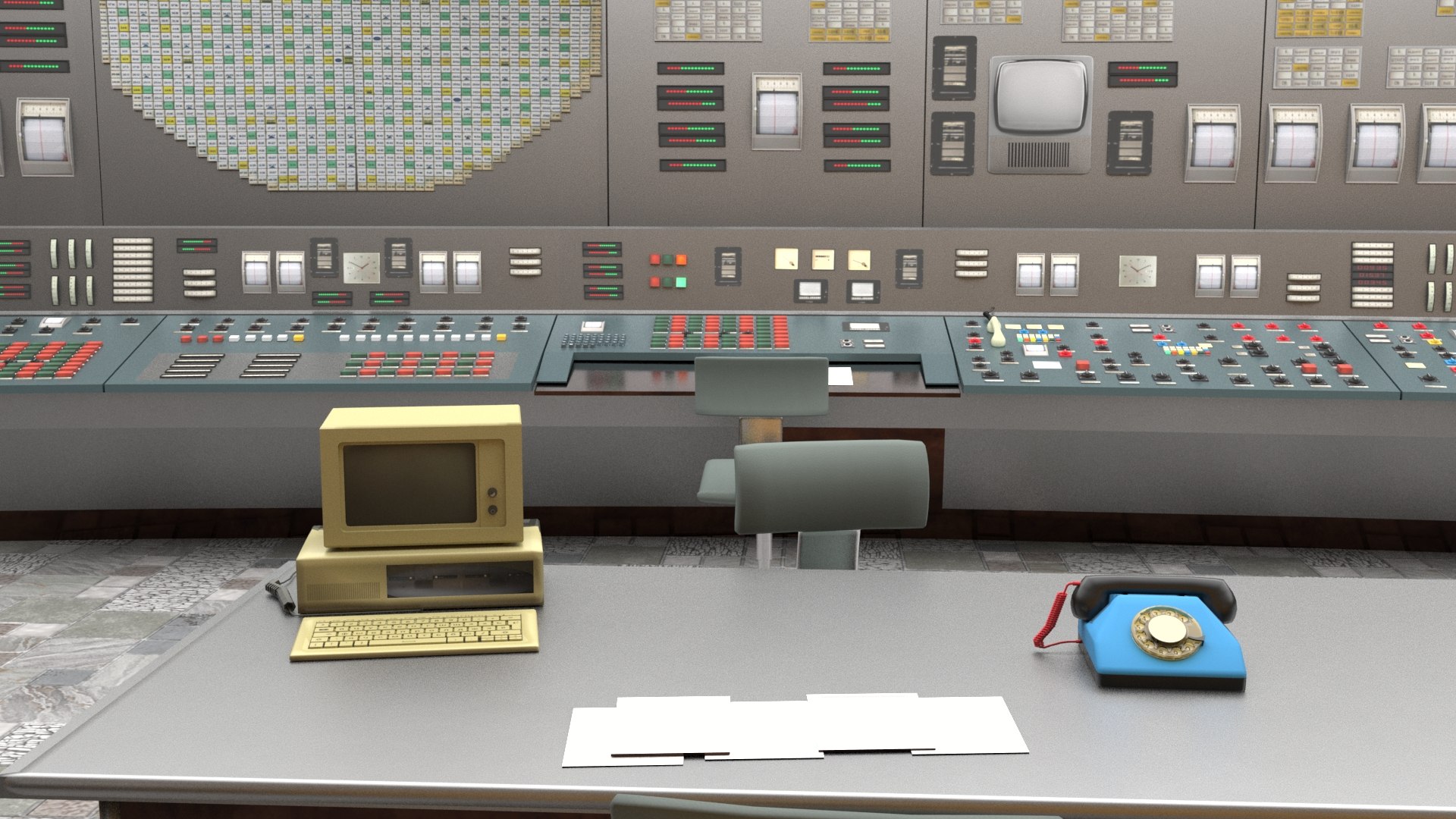 3D Controle Room Chernobyl - TurboSquid 2297616