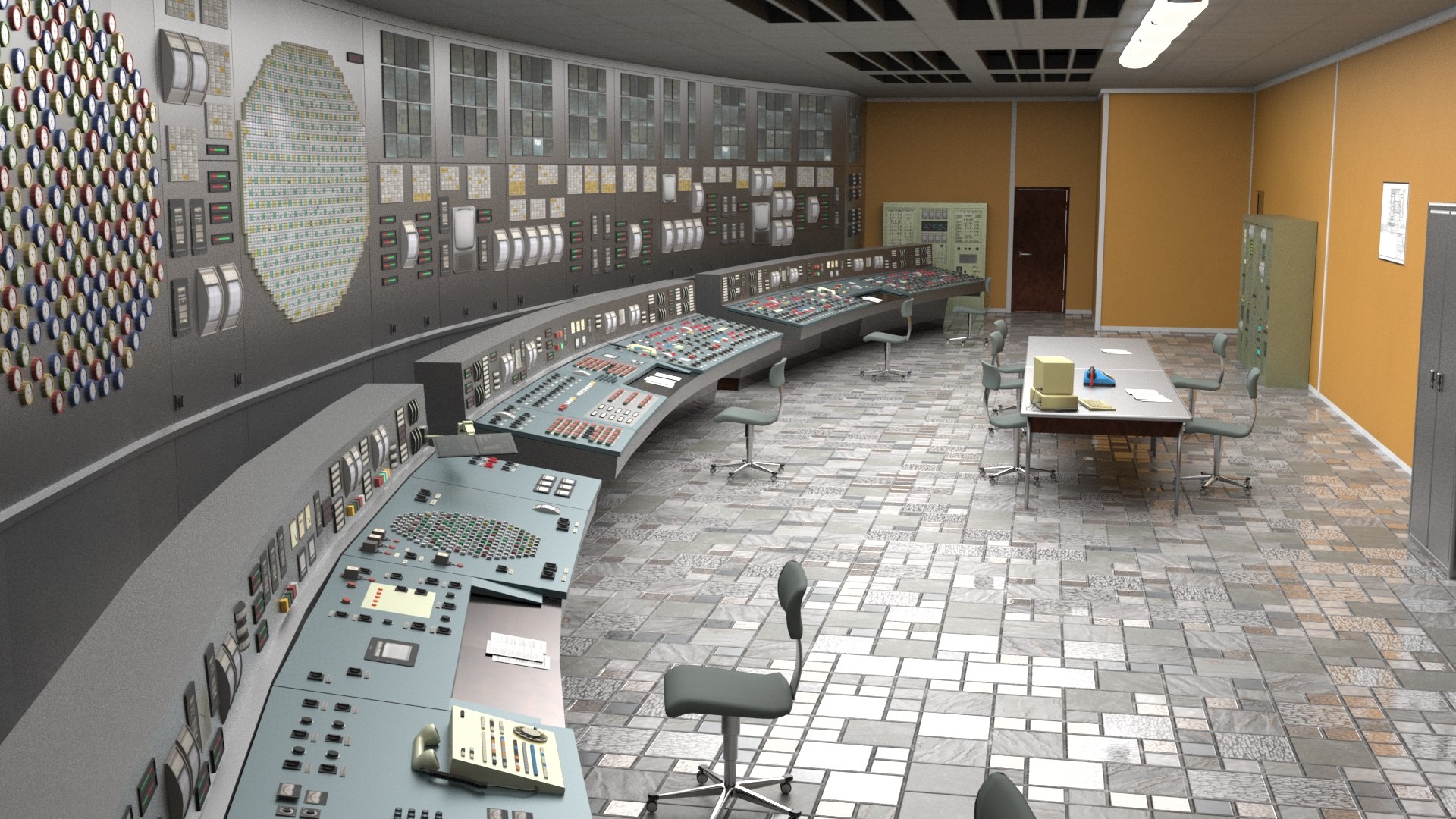 3D Controle Room Chernobyl - TurboSquid 2297616