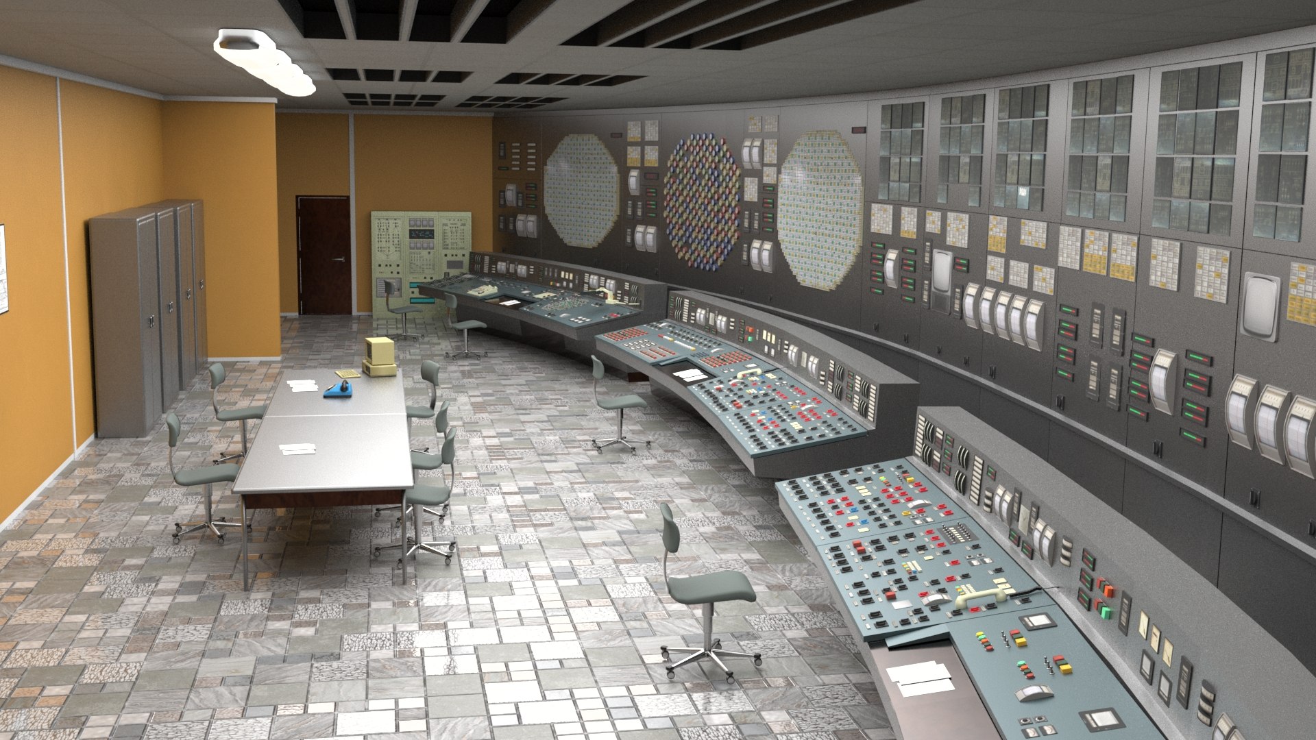 3D Controle Room Chernobyl - TurboSquid 2297616