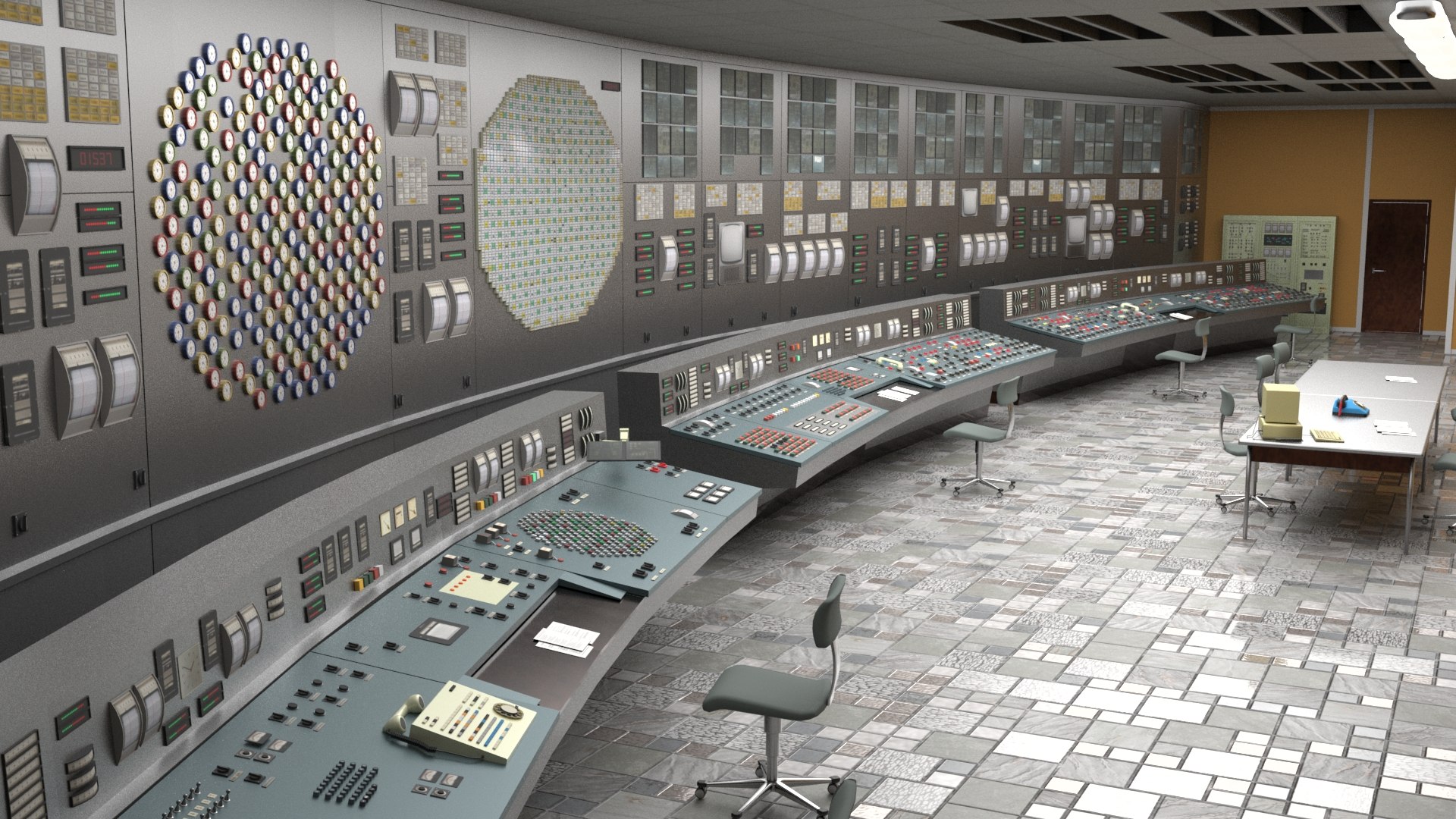 3D Controle Room Chernobyl - TurboSquid 2297616