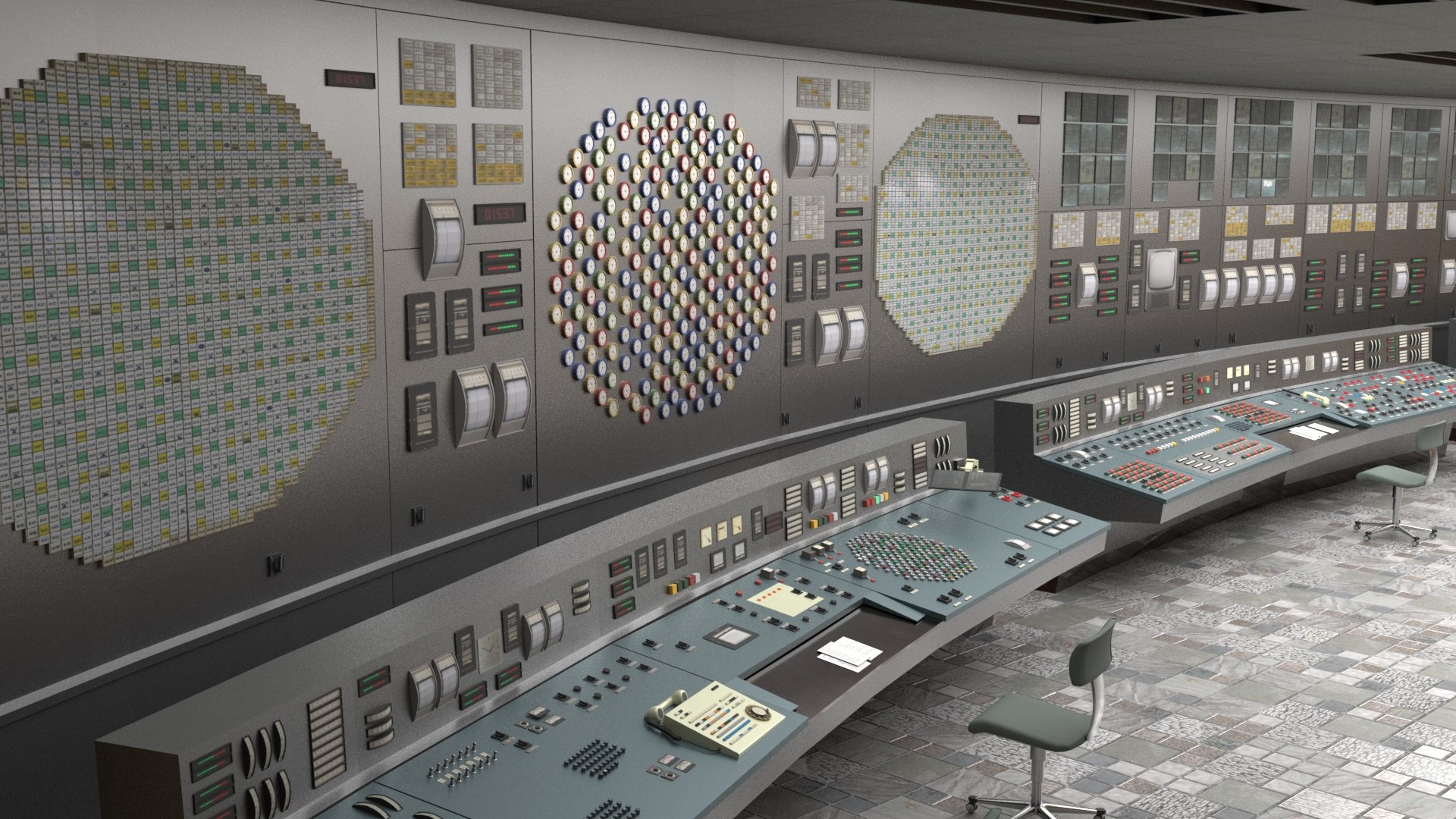 3D Controle Room Chernobyl - TurboSquid 2297616