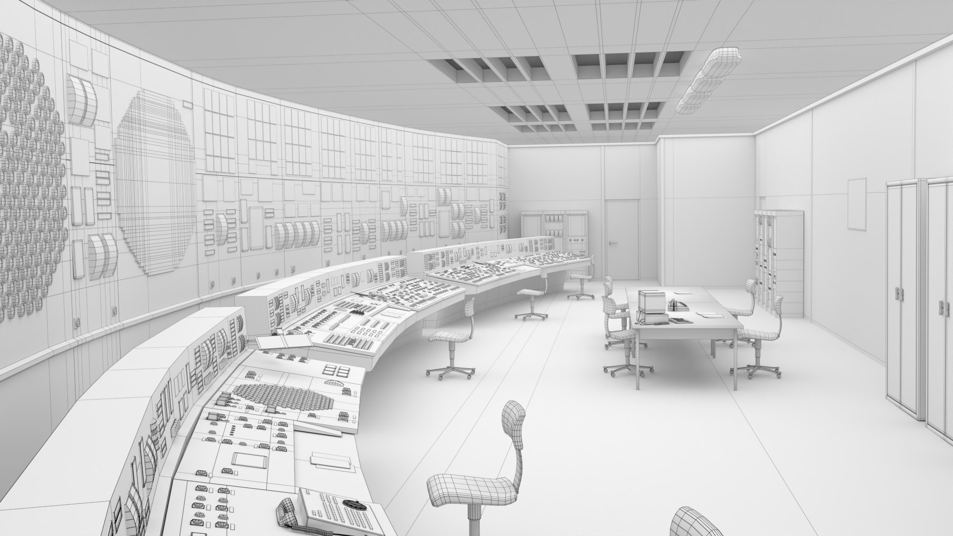3D Controle Room Chernobyl - TurboSquid 2297616