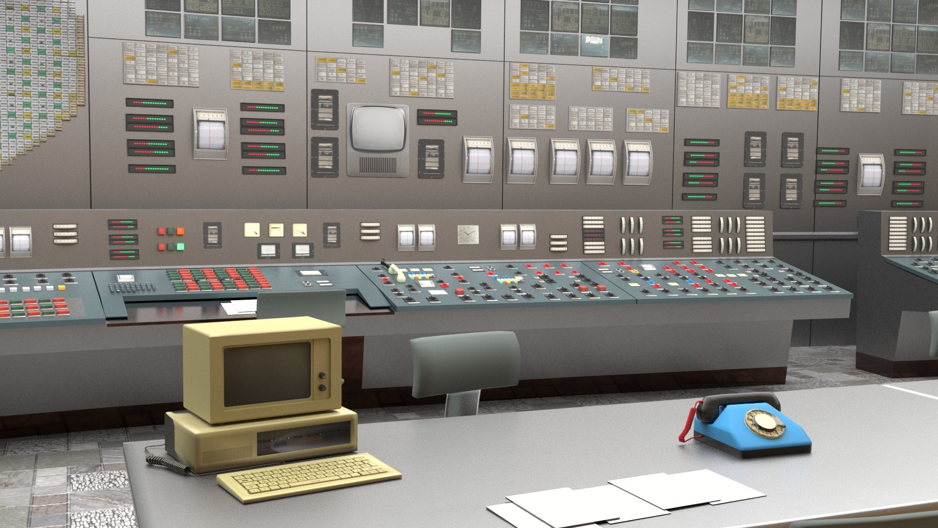 3D Controle Room Chernobyl - TurboSquid 2297616